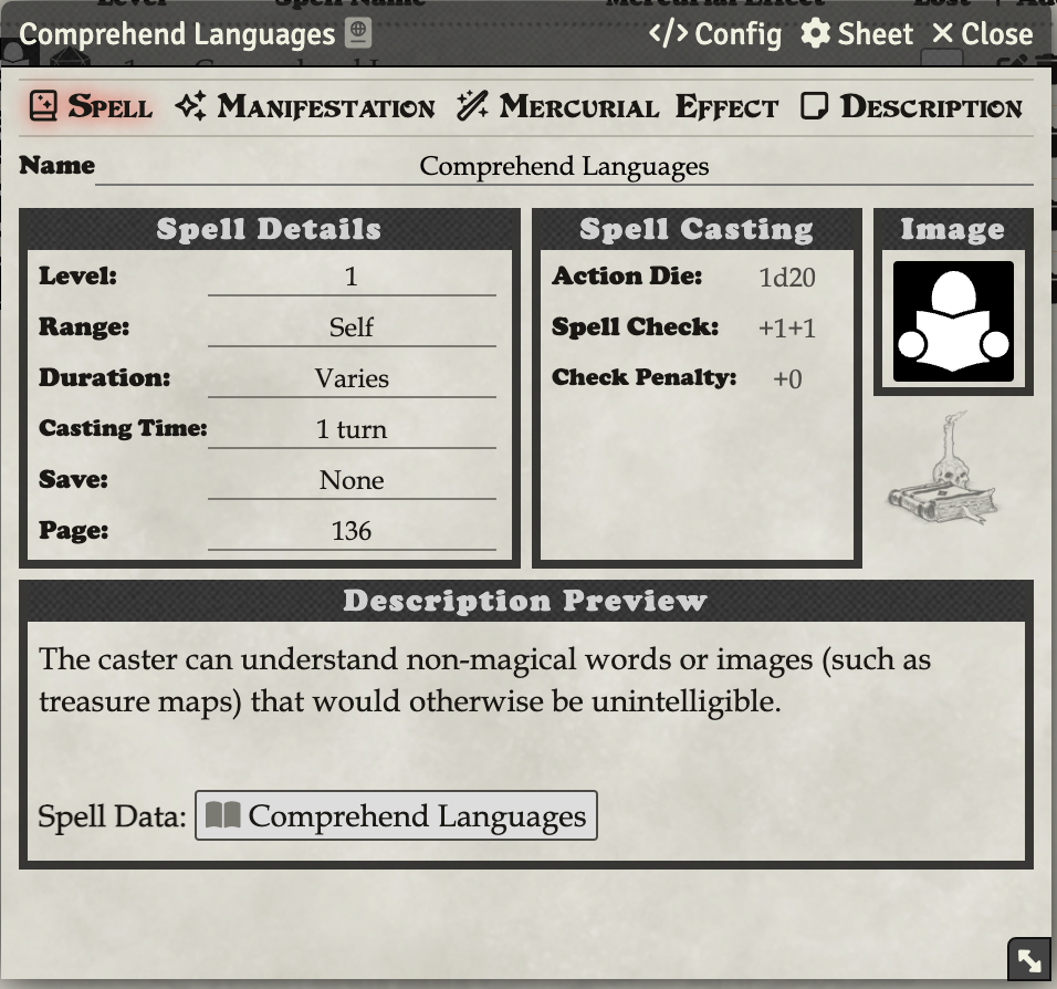 Creating a Re-usable Spell - FoundryVTT DCC User Guide